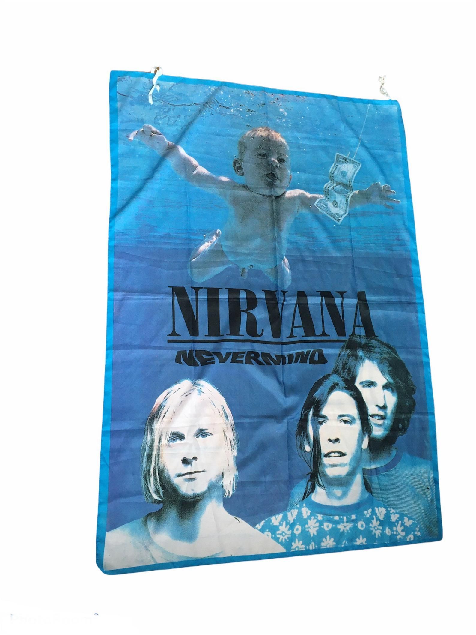 Vintage 1990S Huge Nirvana Nevermind Flag - StanyStore