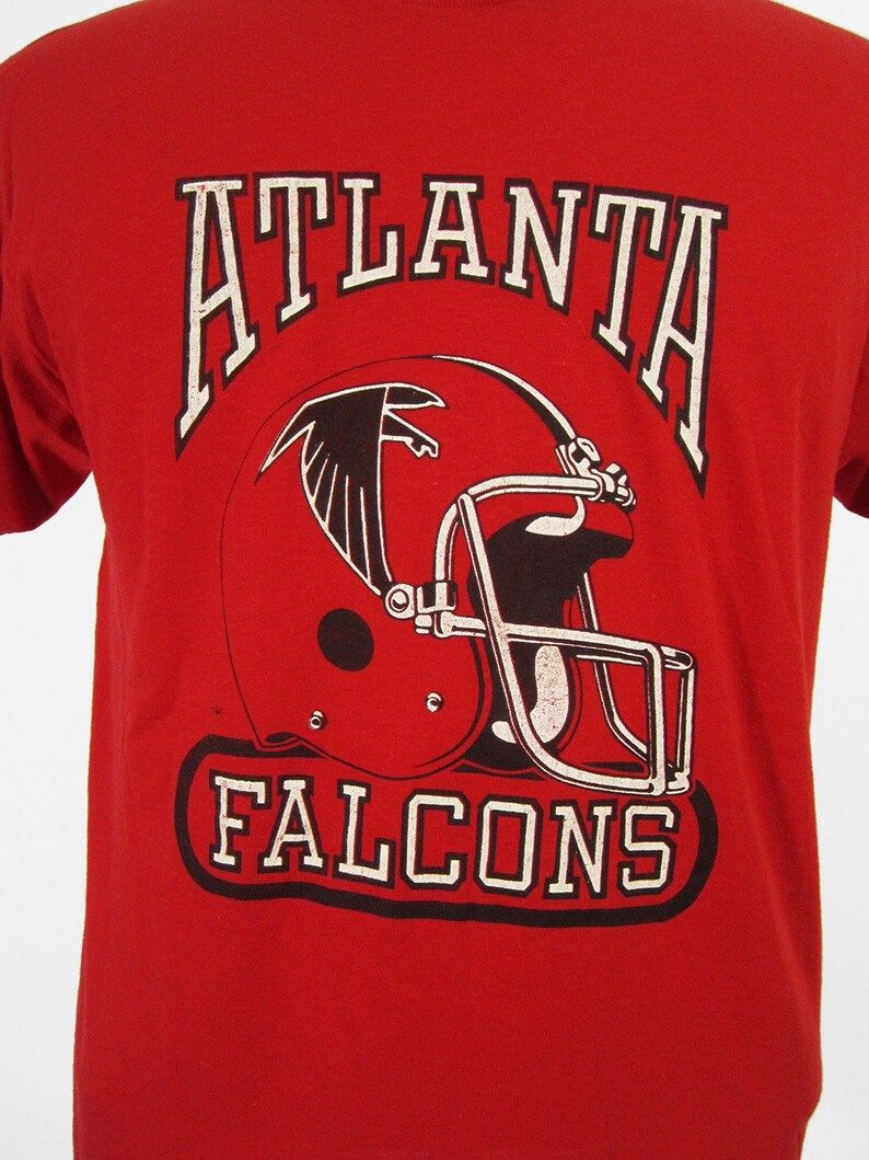 Vintage Atlanta Falcons T Shirt 80S Red Crewneck Made In Usa - StanyStore